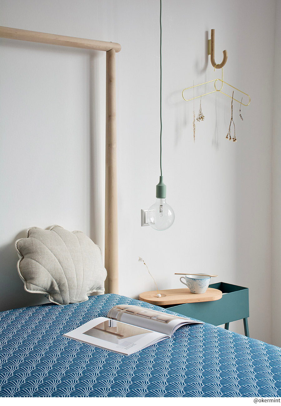 blue moroccan bedding